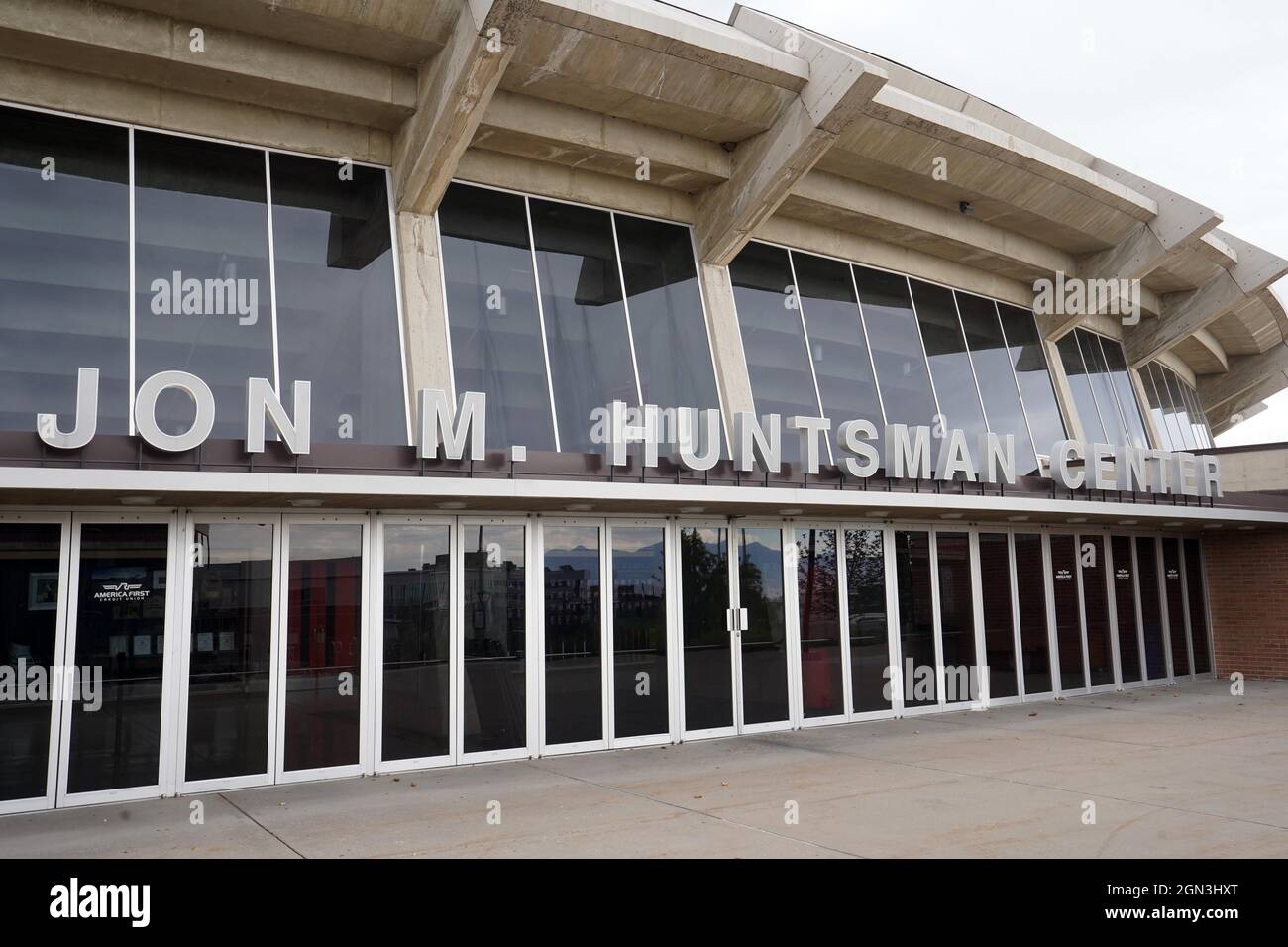 A general view of the Jon M. Huntsman Center on the campus of the ...