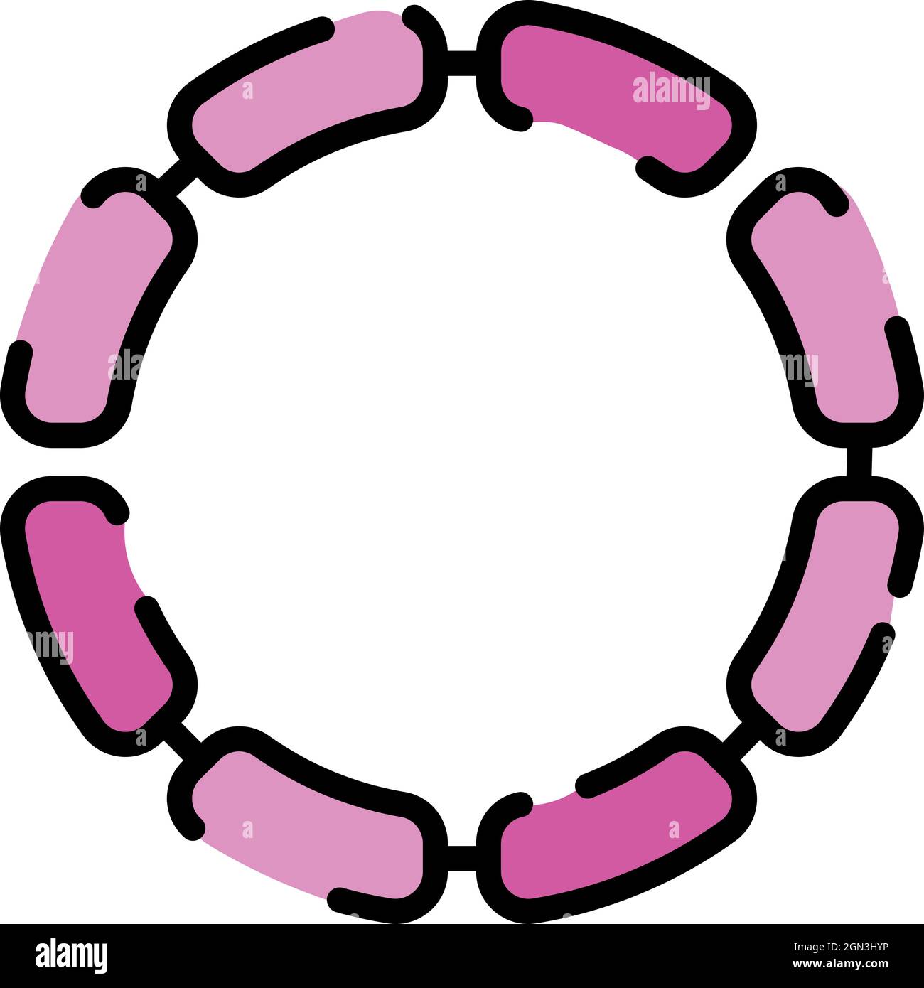 Bacteria sticks in a circle icon. Outline bacteria sticks in a circle ...