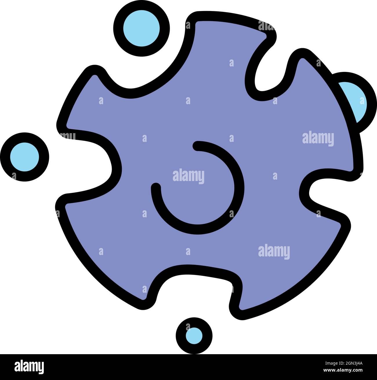 Virus infects staphylococcus icon. Outline virus infects staphylococcus ...