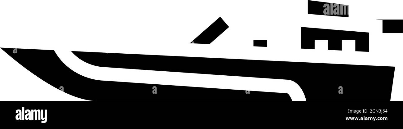 jet boat glyph icon vector illustration Stock Vector Image & Art - Alamy