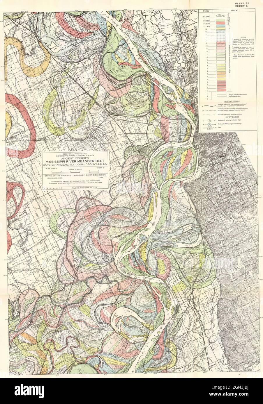Harold Fisk Meandering Mississippi Alluvial Valley Ancient Courses ...