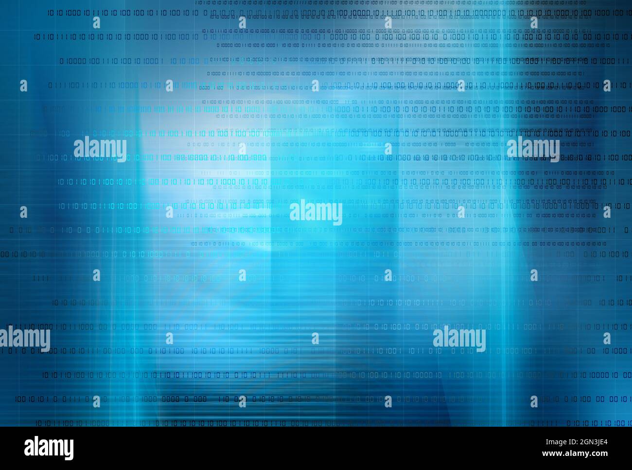 Tech background design of Binary code, digital data flow, and transmission effect Stock Photo ...