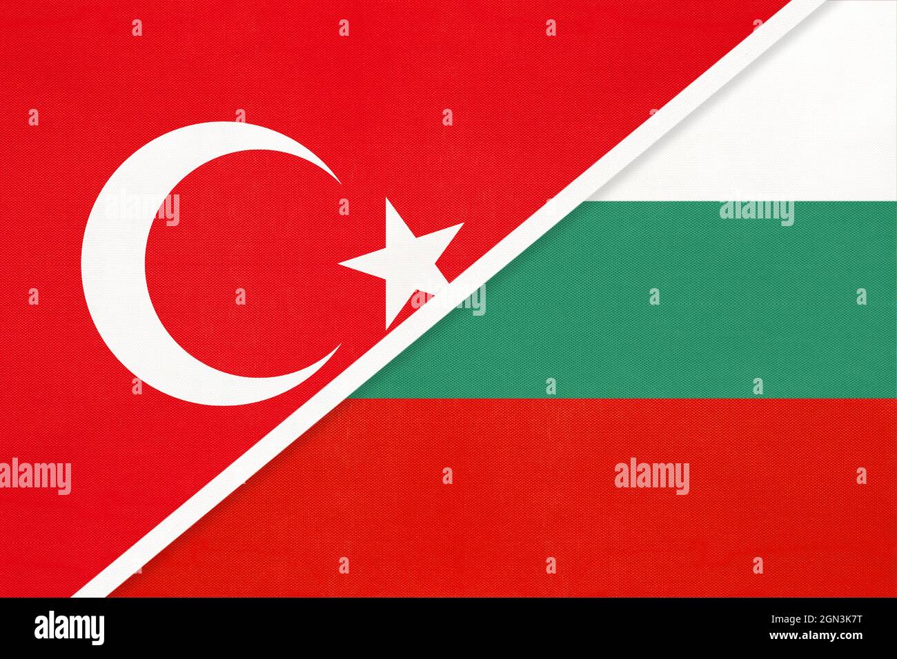 Turkey and Bulgaria, symbol of country. Turkish vs Bulgarian national ...