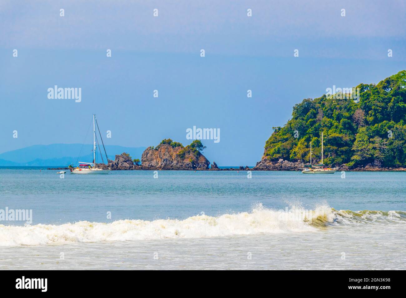 Tropical Paradise island Koh Phayam Aow Yai Beach landscape panorama ...