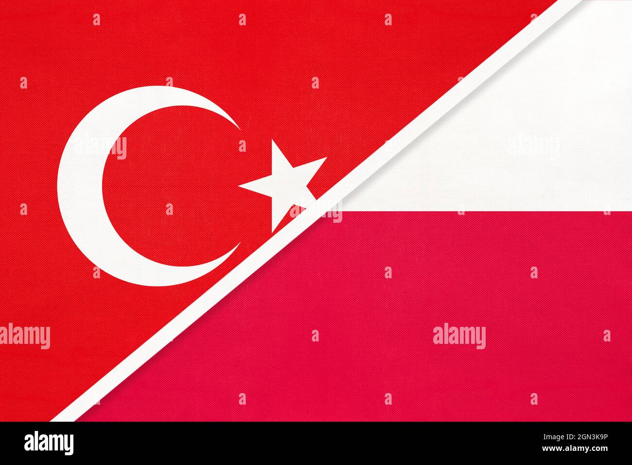 Turkey and Poland, symbol of country. Turkish vs Polish national flags ...