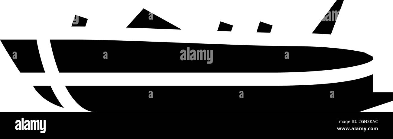 deck boat glyph icon vector illustration Stock Vector Image & Art - Alamy