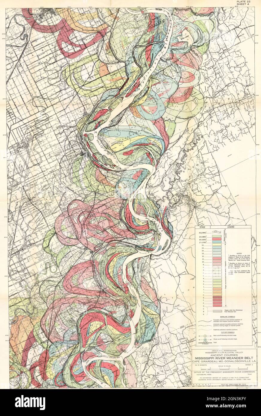 Harold Fisk Meandering Mississippi Alluvial Valley Ancient Courses ...