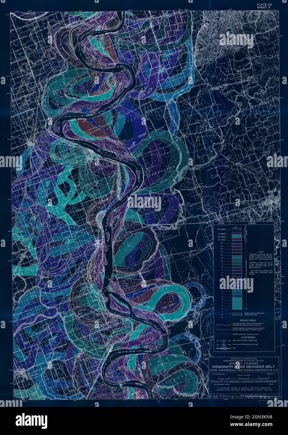 Harold Fisk Meandering Mississippi Alluvial Valley Ancient Courses ...