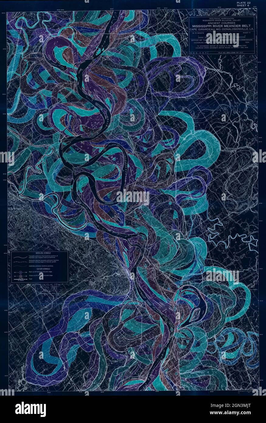 Harold Fisk Meandering Mississippi Alluvial Valley Ancient Courses ...