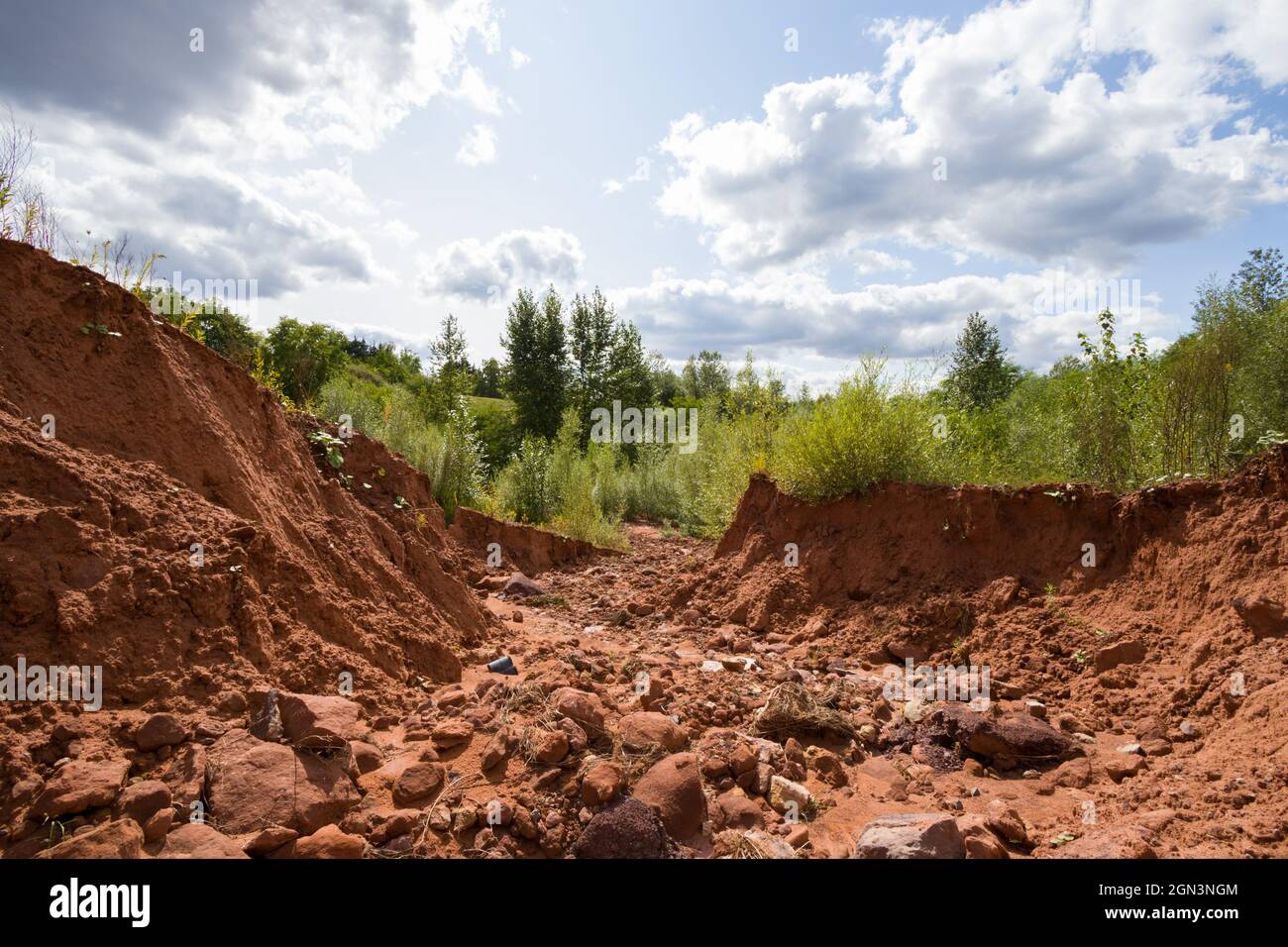 Landscape with clay soil Stock Photo - Alamy