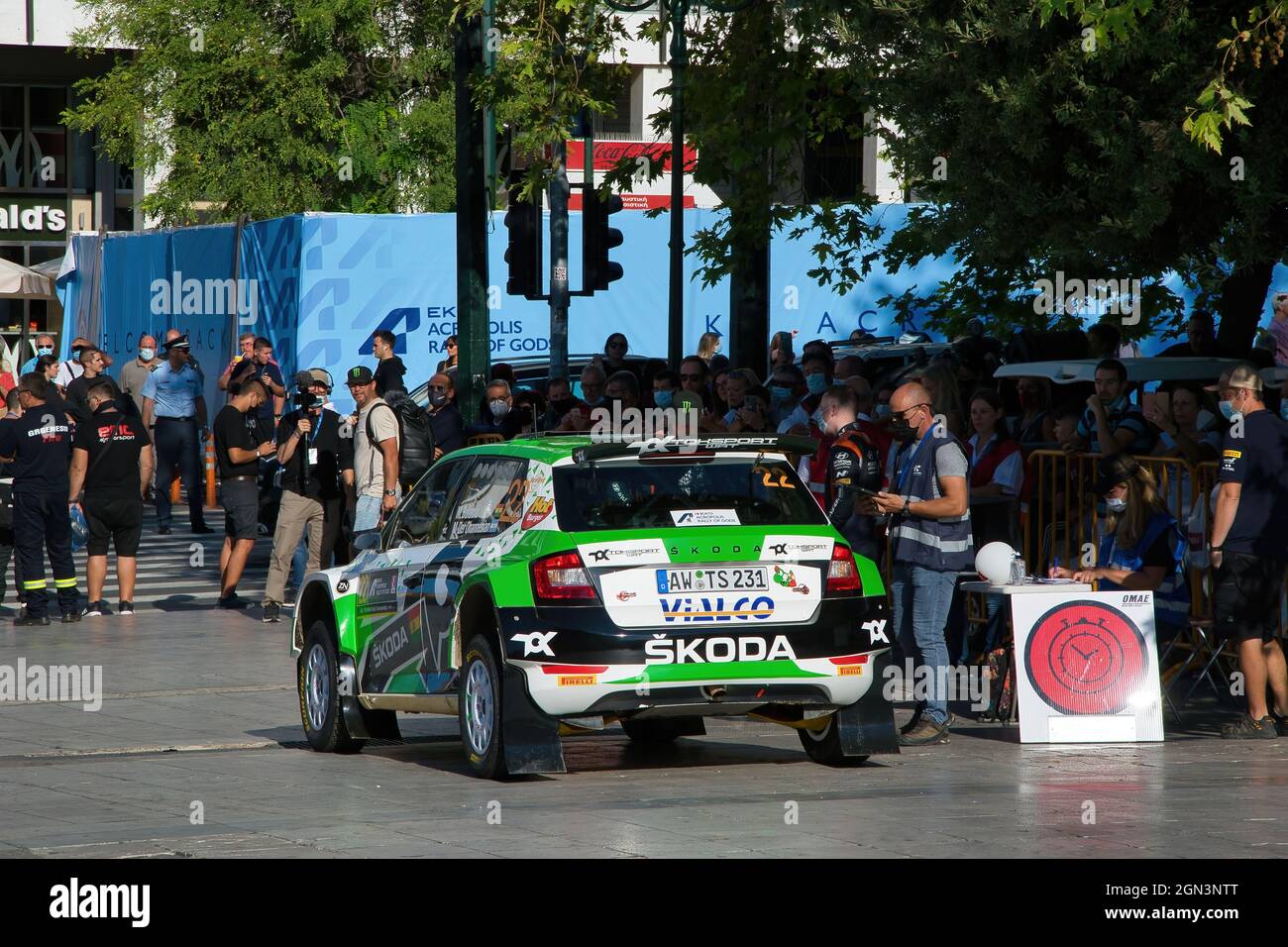 ATHENS, GREECE - Sep 09, 2021: WRC RALLY ACROPOLIS. After 8 years we ...