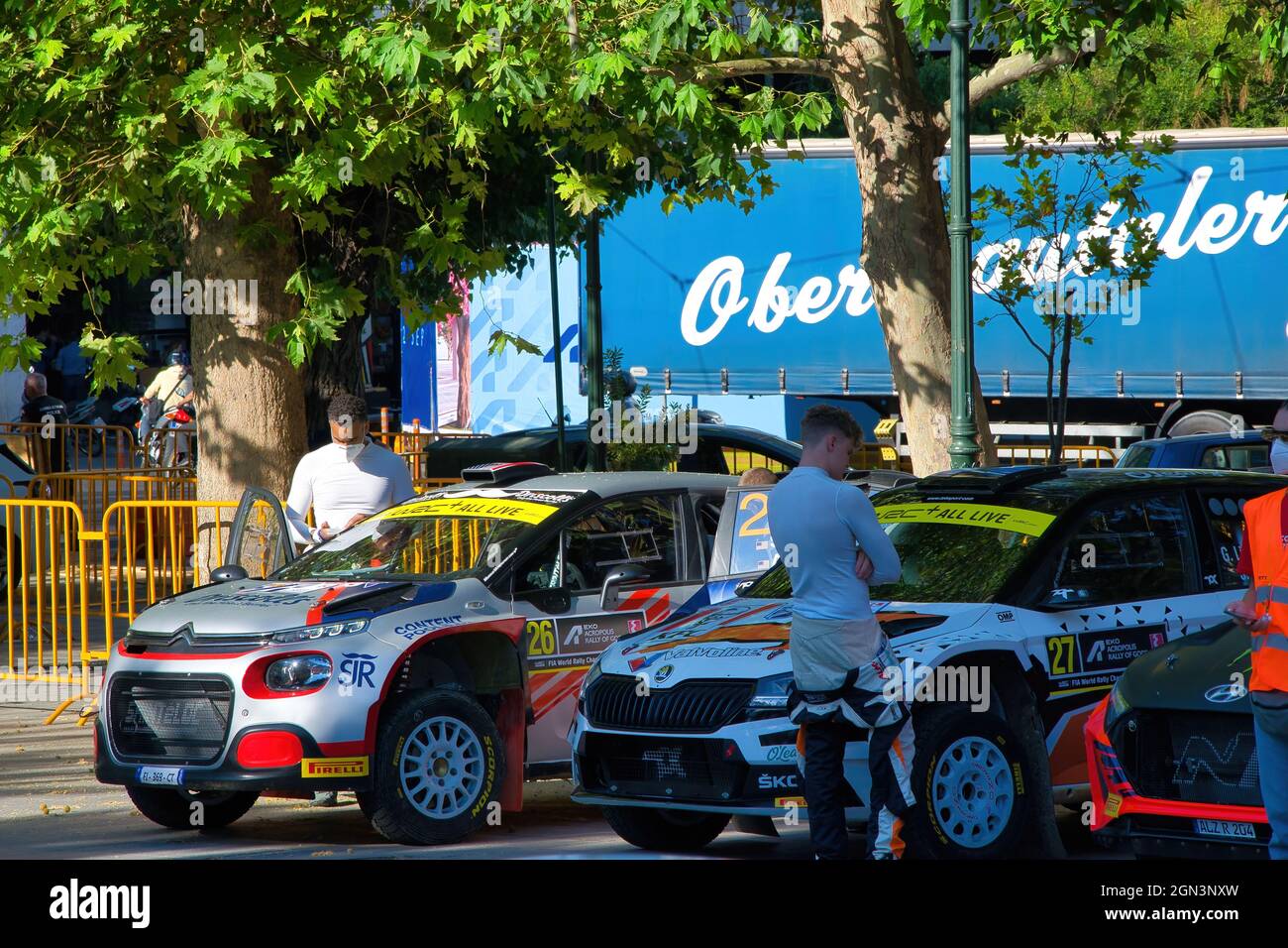 ATHENS, GREECE - Sep 09, 2021: WRC RALLY ACROPOLIS. After 8 years we ...