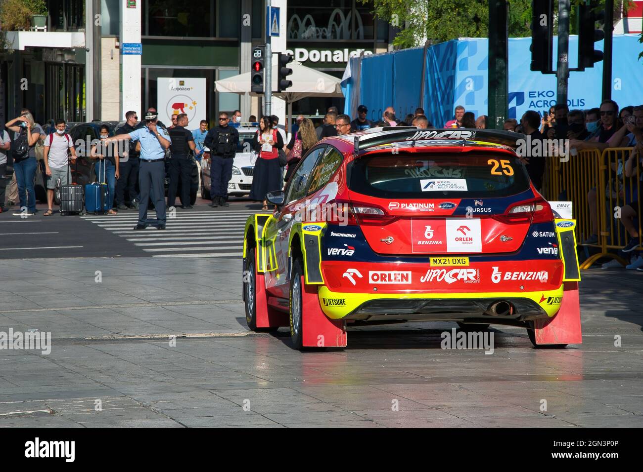 ATHENS, GREECE - Sep 09, 2021: WRC RALLY ACROPOLIS. After 8 years we ...