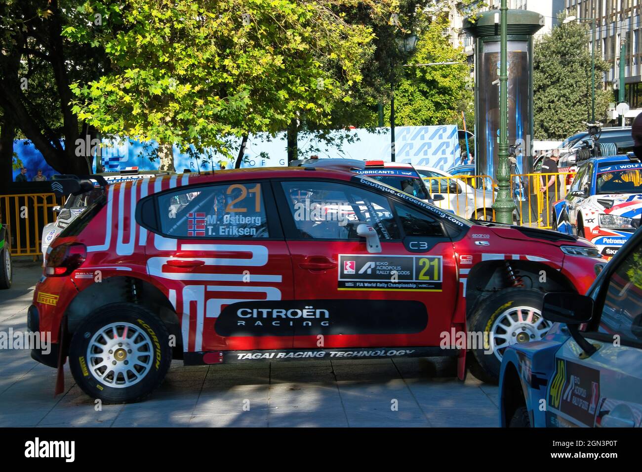 ATHENS, GREECE - Sep 09, 2021: WRC RALLY ACROPOLIS. After 8 years we ...