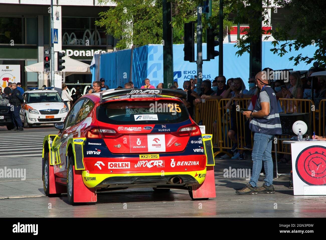 ATHENS, GREECE - Sep 09, 2021: WRC RALLY ACROPOLIS. After 8 years we ...