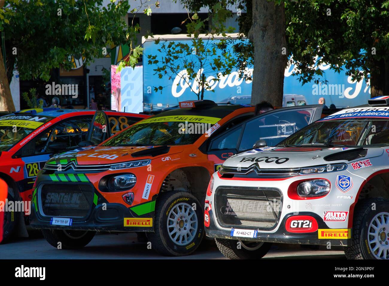 ATHENS, GREECE - Sep 09, 2021: WRC RALLY ACROPOLIS. After 8 years we ...