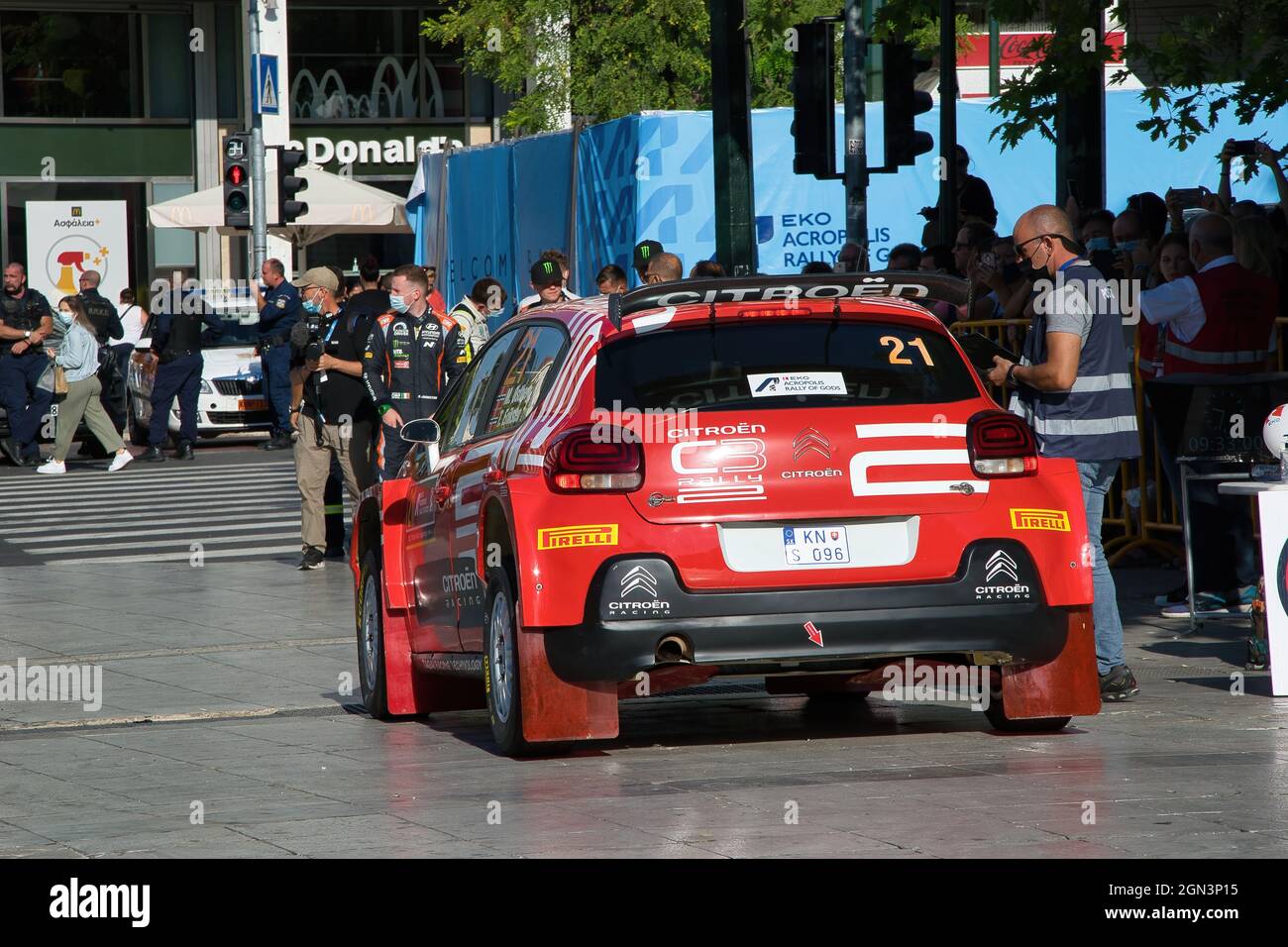 ATHENS, GREECE - Sep 09, 2021: WRC RALLY ACROPOLIS. After 8 years we ...