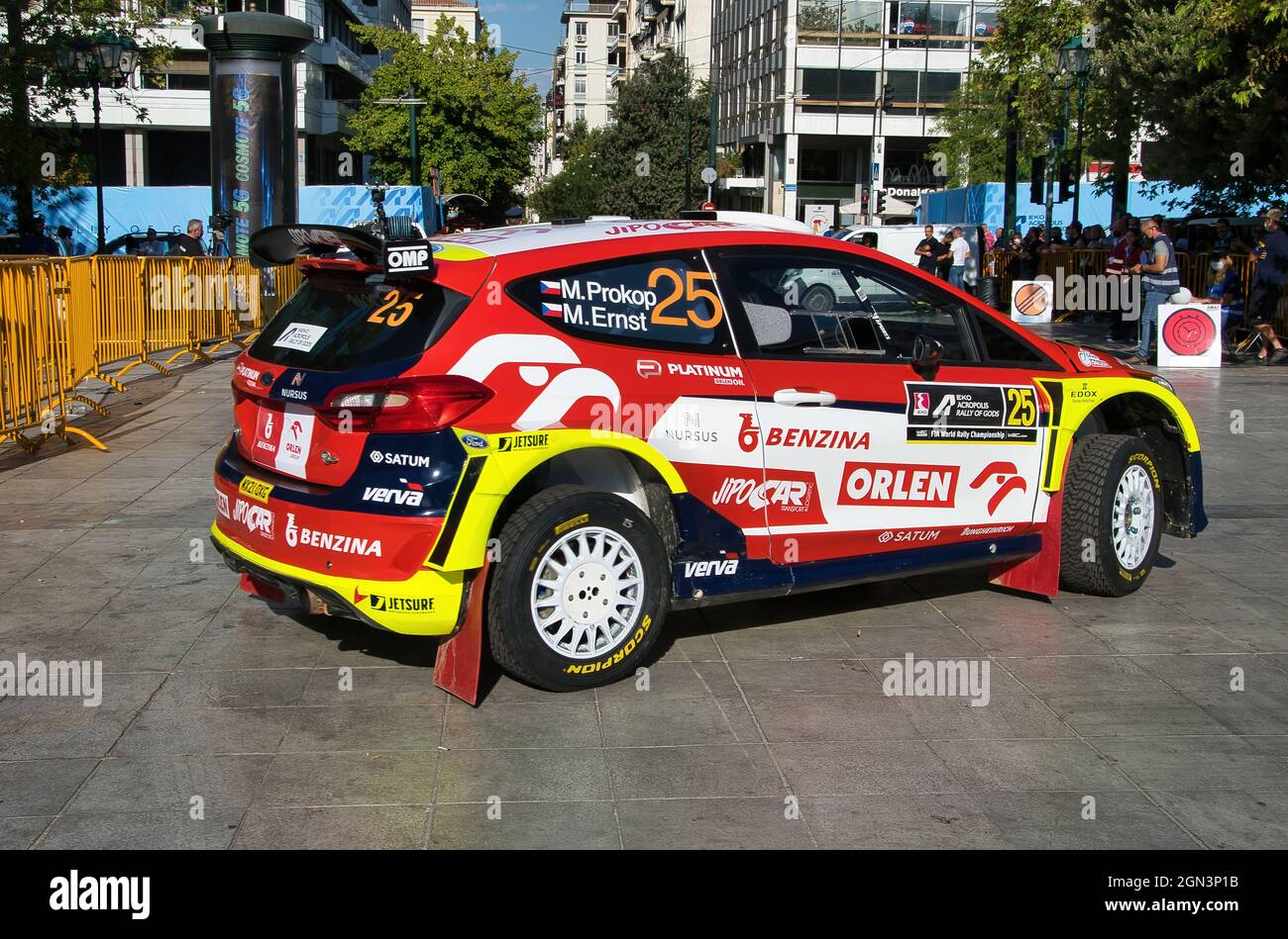 ATHENS, GREECE - Sep 09, 2021: WRC RALLY ACROPOLIS. After 8 years we ...
