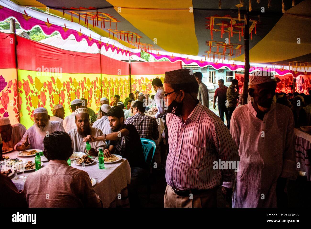 Bangladesh, 22nd September 2021. Jalil Akon, the Uncle of the Bride is ...
