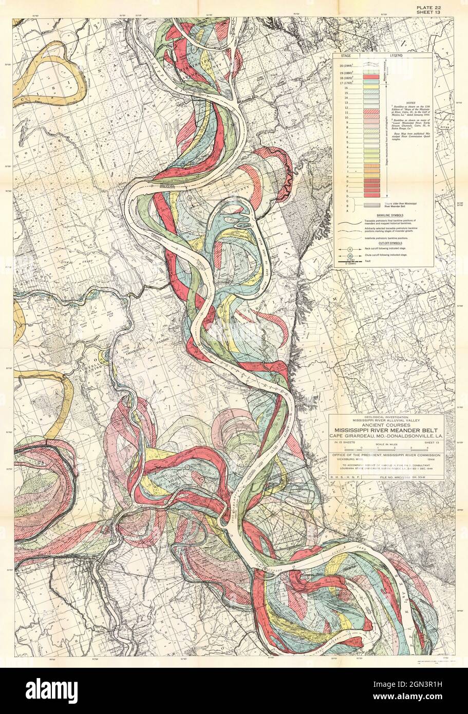 Harold Fisk Meandering Mississippi Alluvial Valley Ancient Courses ...