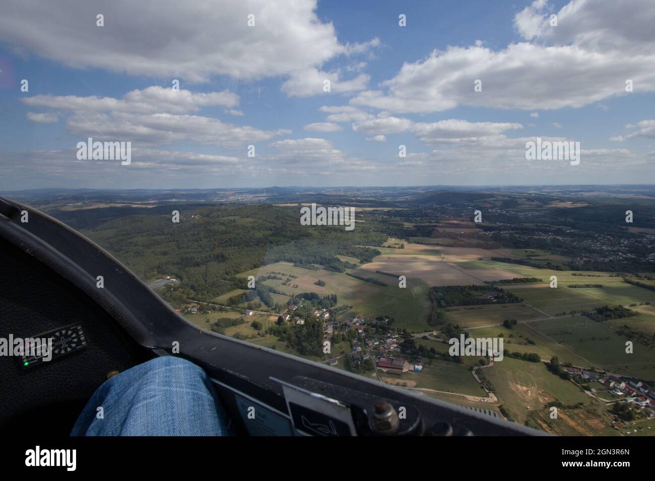 View from the cockpit of a glider Stock Photo - Alamy