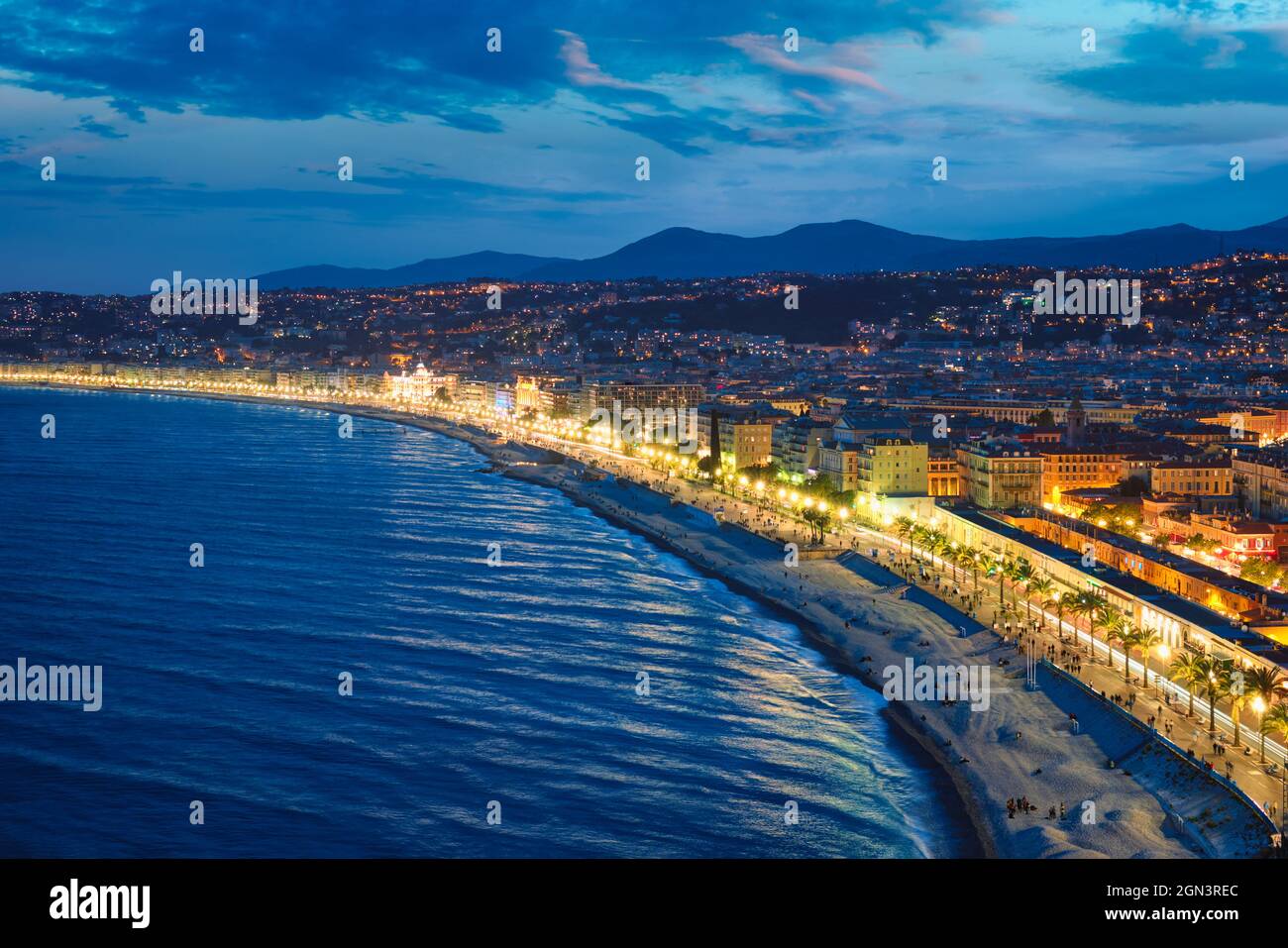 Nice france waterfront aerial hi-res stock photography and images - Alamy