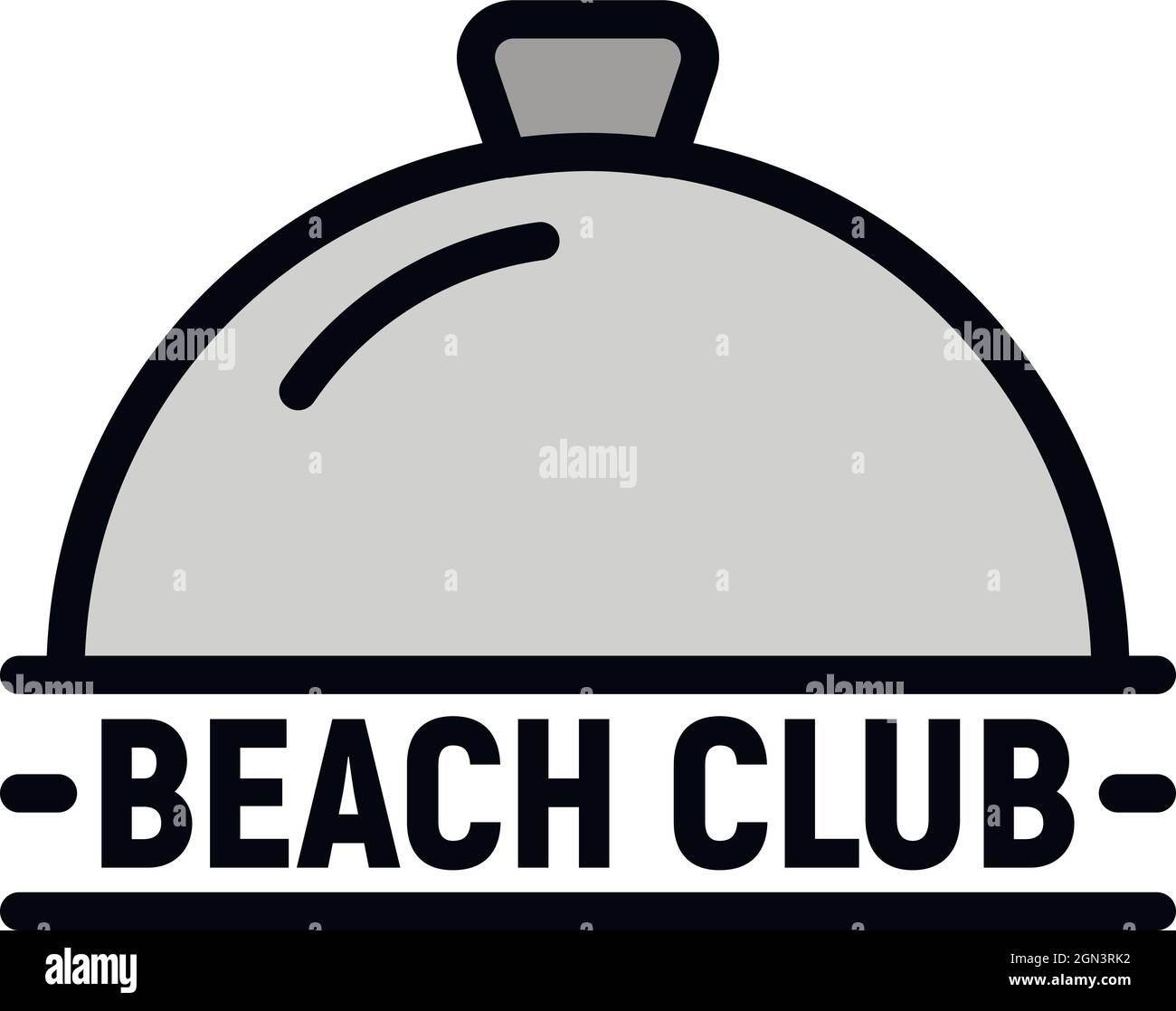 Beach club icon. Outline beach club vector icon color flat isolated ...