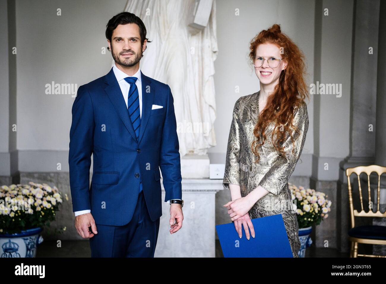 Sweden's Prince Carl Philip awards a Scholarship to Hannah Clarkson in ...