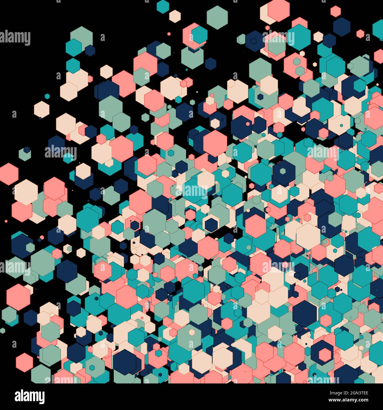 Colorful Universe Distribution Computational Generative Art background ...
