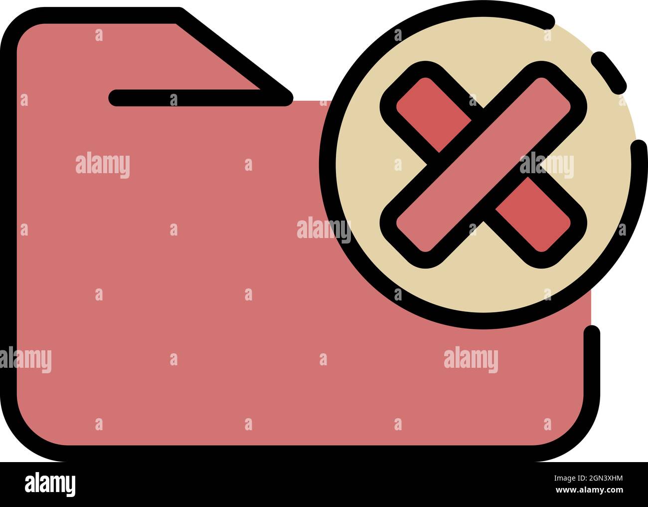 Not protected folder icon. Outline not protected folder vector icon ...