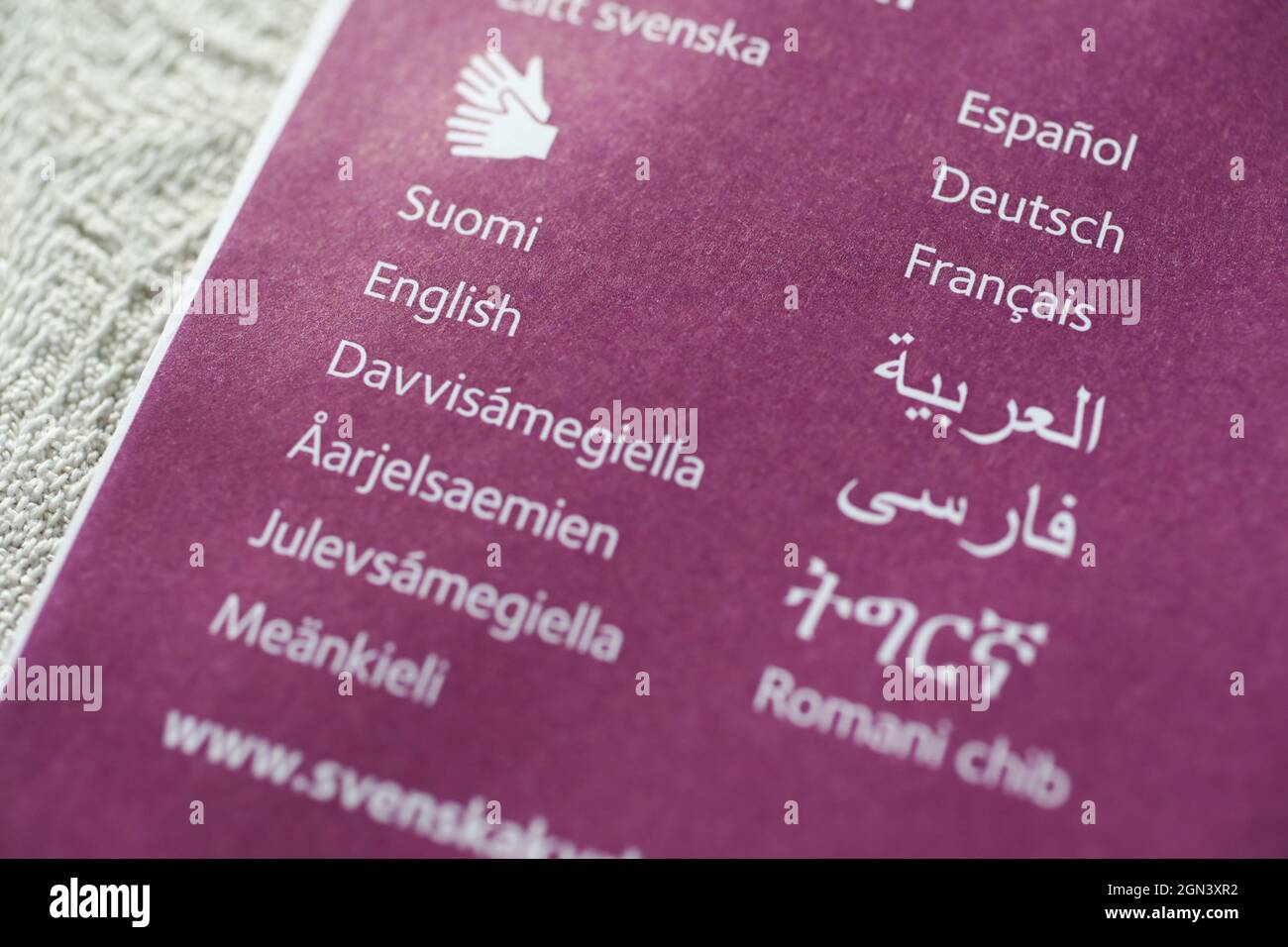 Different kinds of languages on one piece of paper Stock Photo - Alamy