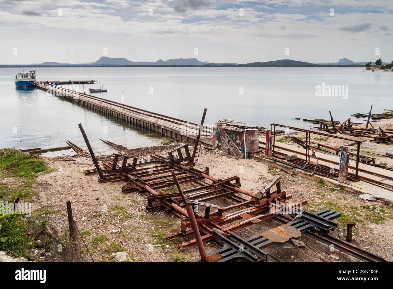 Harbor in Gibara village, Cuba Stock Photo - Alamy