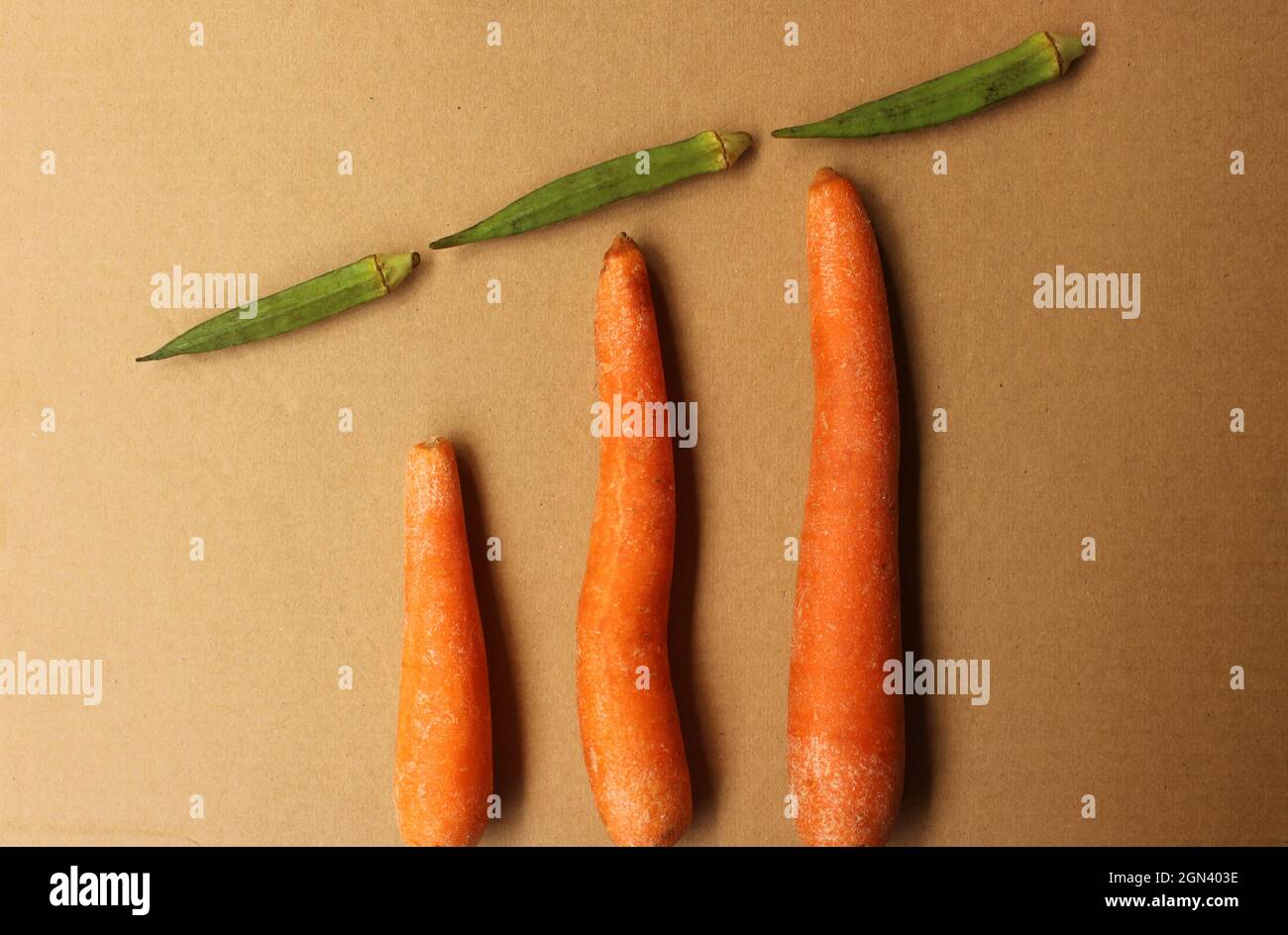 Graph depicting growth created with vegetables Stock Photo - Alamy