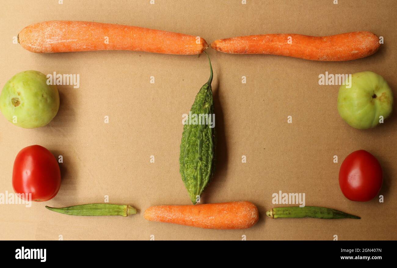 Green vegetables border hi-res stock photography and images - Alamy