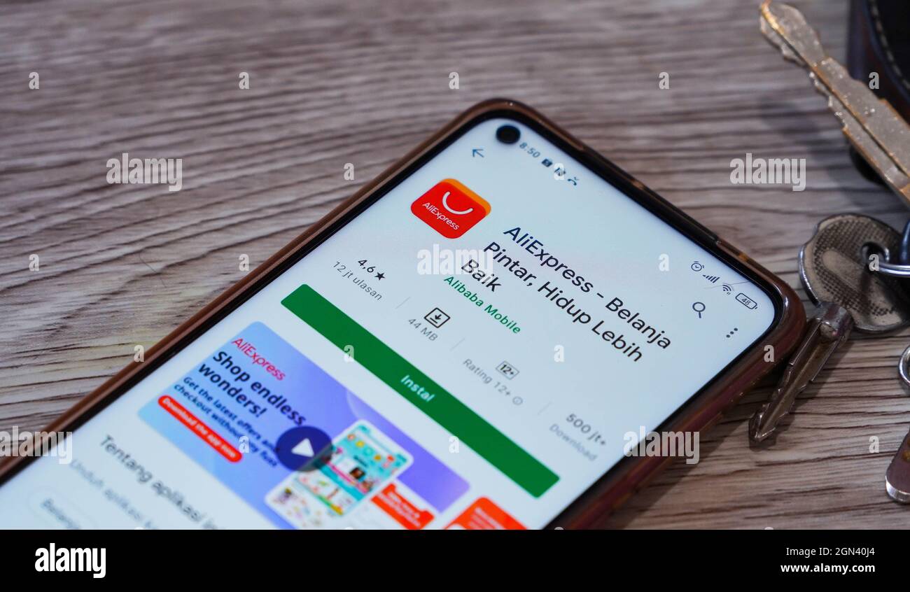Jakarta, Indonesia-September 17th 2021: AliExpress Apps on the phone ...