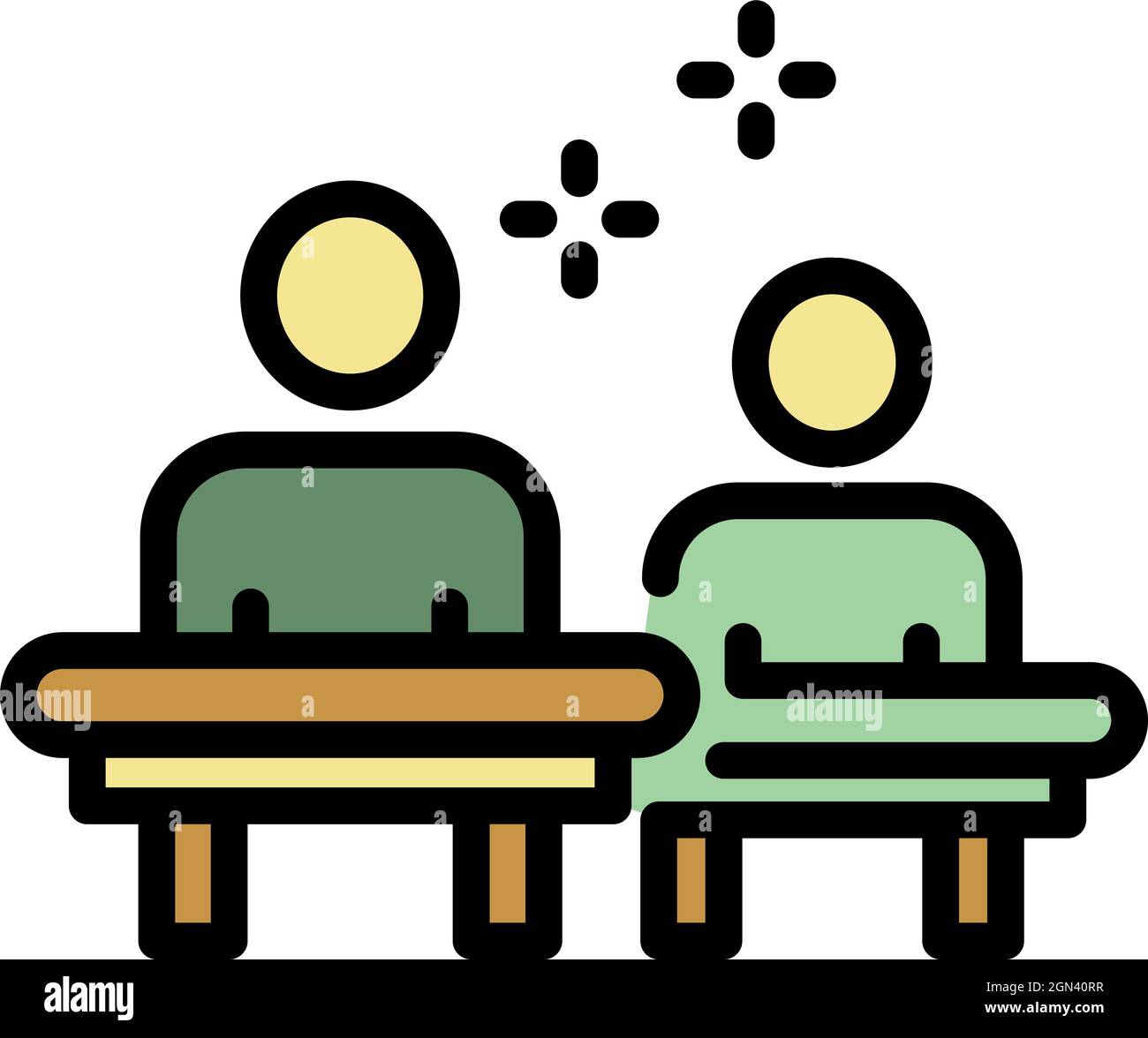Classroom lesson icon. Outline classroom lesson vector icon color flat ...