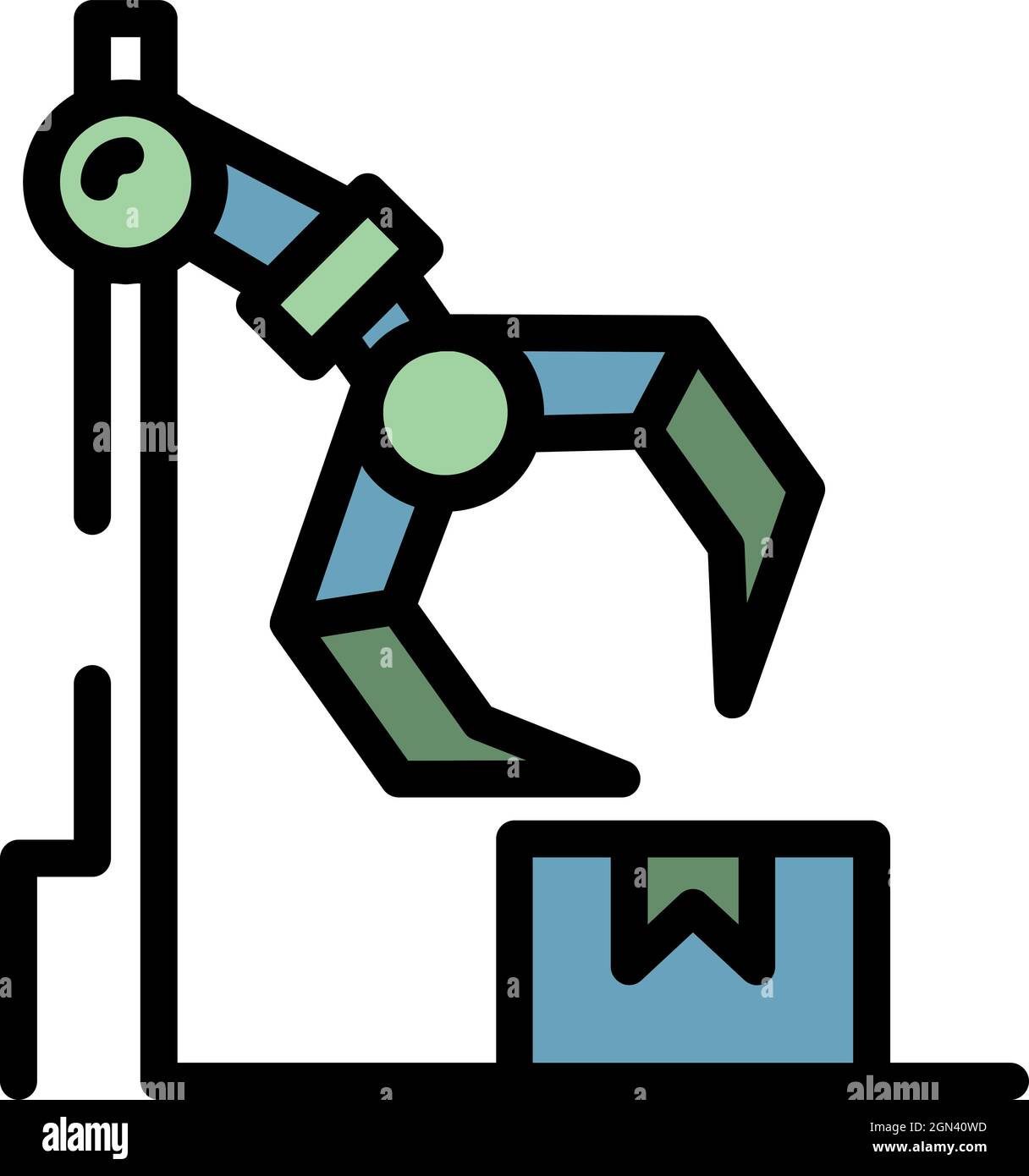 Assembly delivery box icon. Outline assembly delivery box vector icon ...