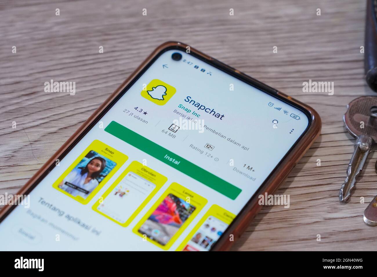 Jakarta, Indonesia-September 17th 2021: Snapchat Apps on the phone ...