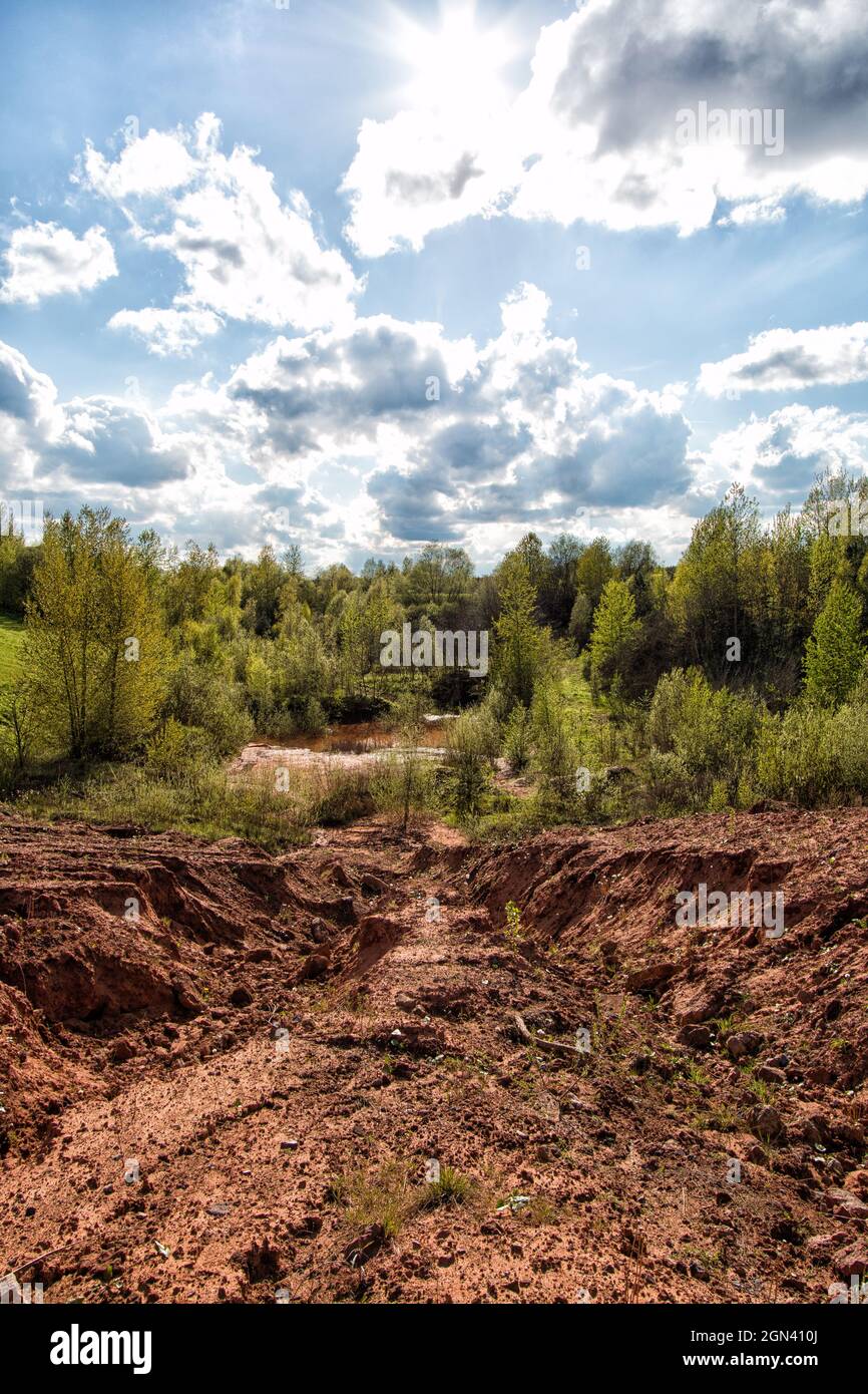 Landscape with clay soil Stock Photo - Alamy
