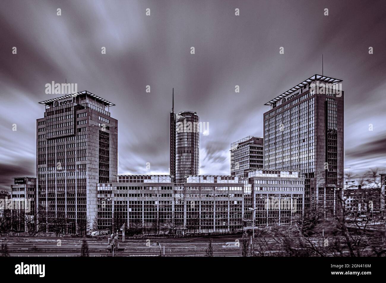 Tall buildings in Essen, Germany Stock Photo - Alamy