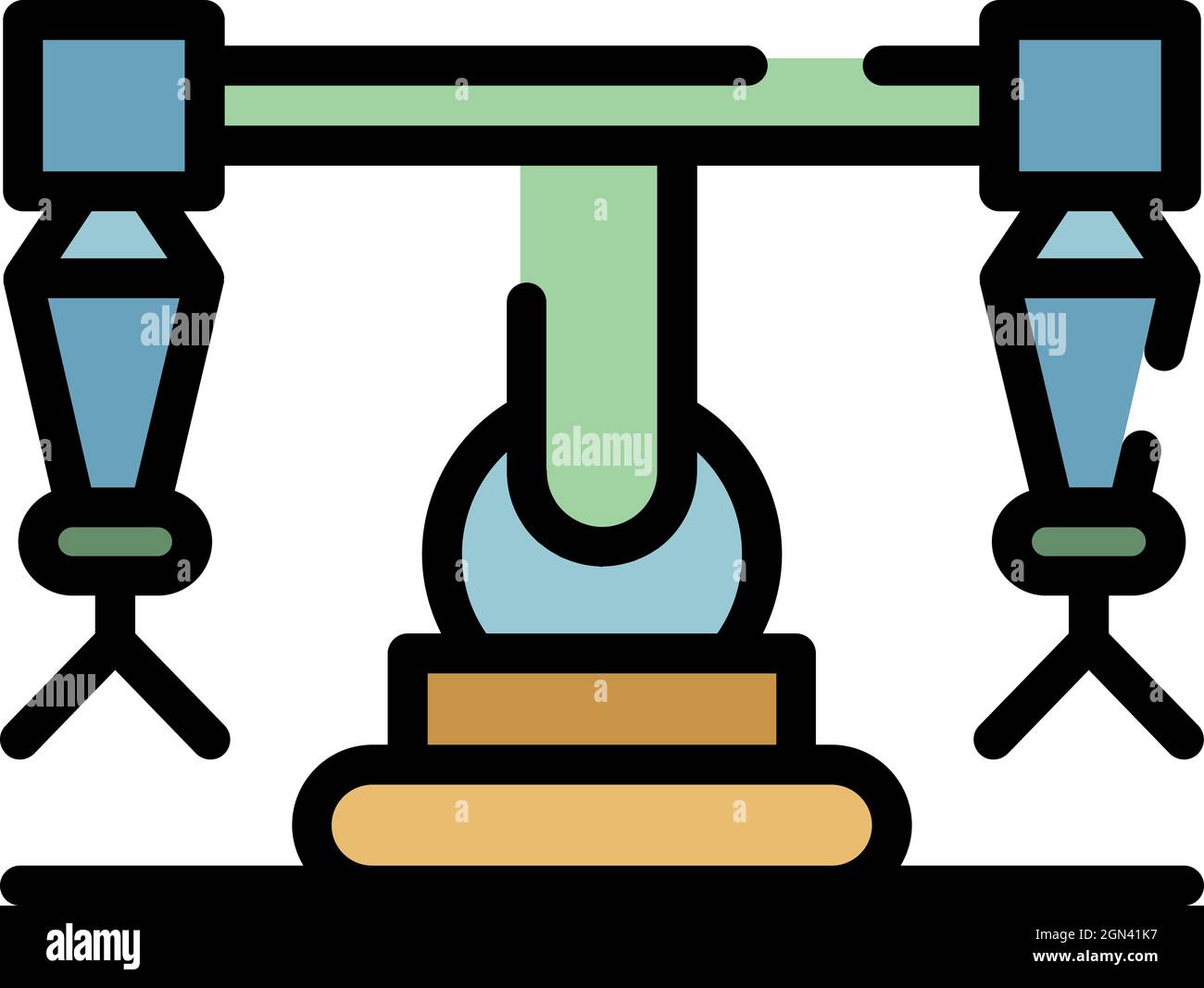 Assembly tool icon. Outline assembly tool vector icon color flat ...