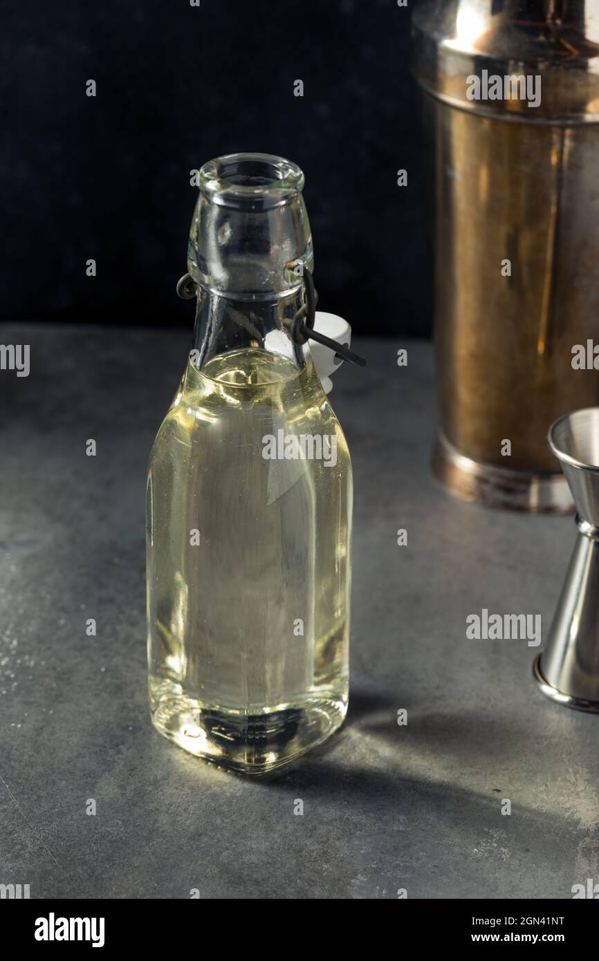 Homemade Sugar Simple Syrup in a Bottle Stock Photo - Alamy
