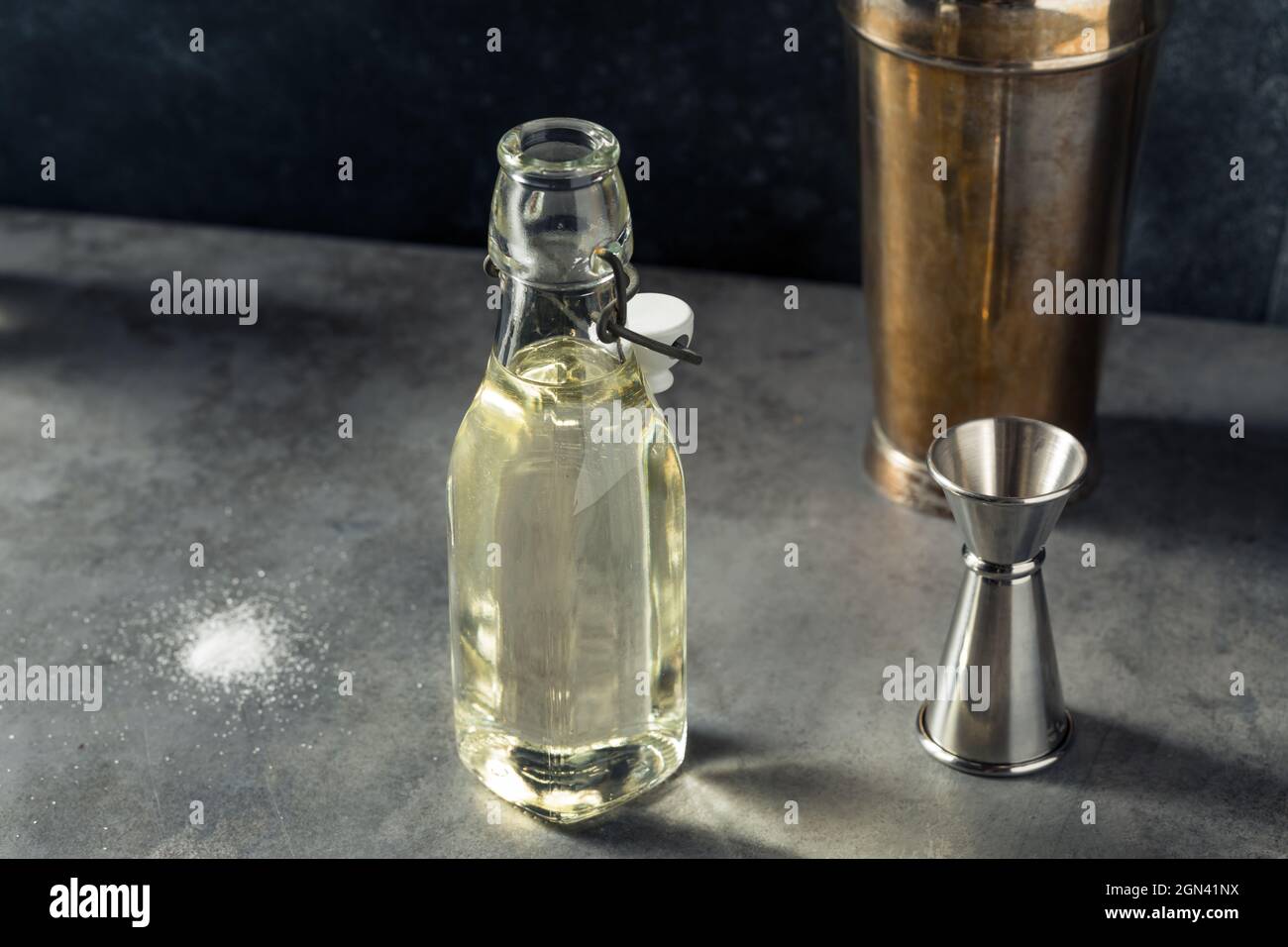 Homemade Sugar Simple Syrup in a Bottle Stock Photo - Alamy