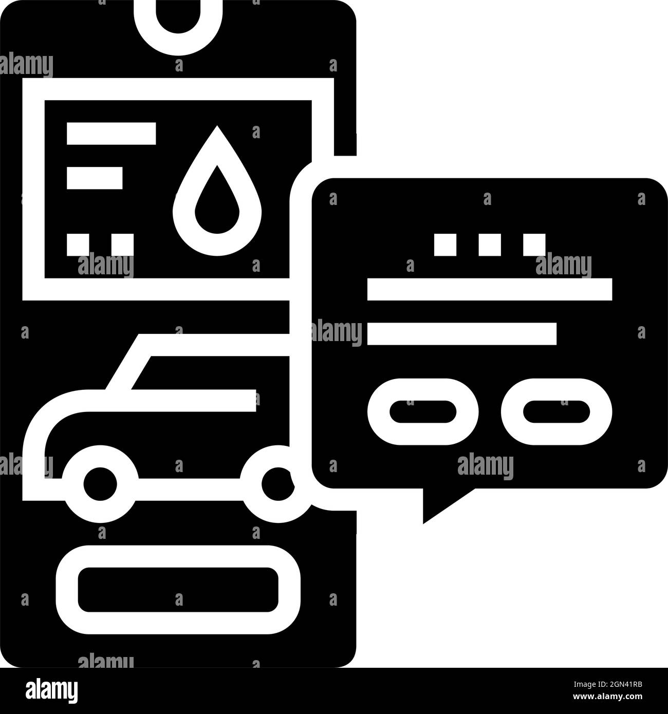 store gas station glyph icon vector illustration Stock Vector Image ...
