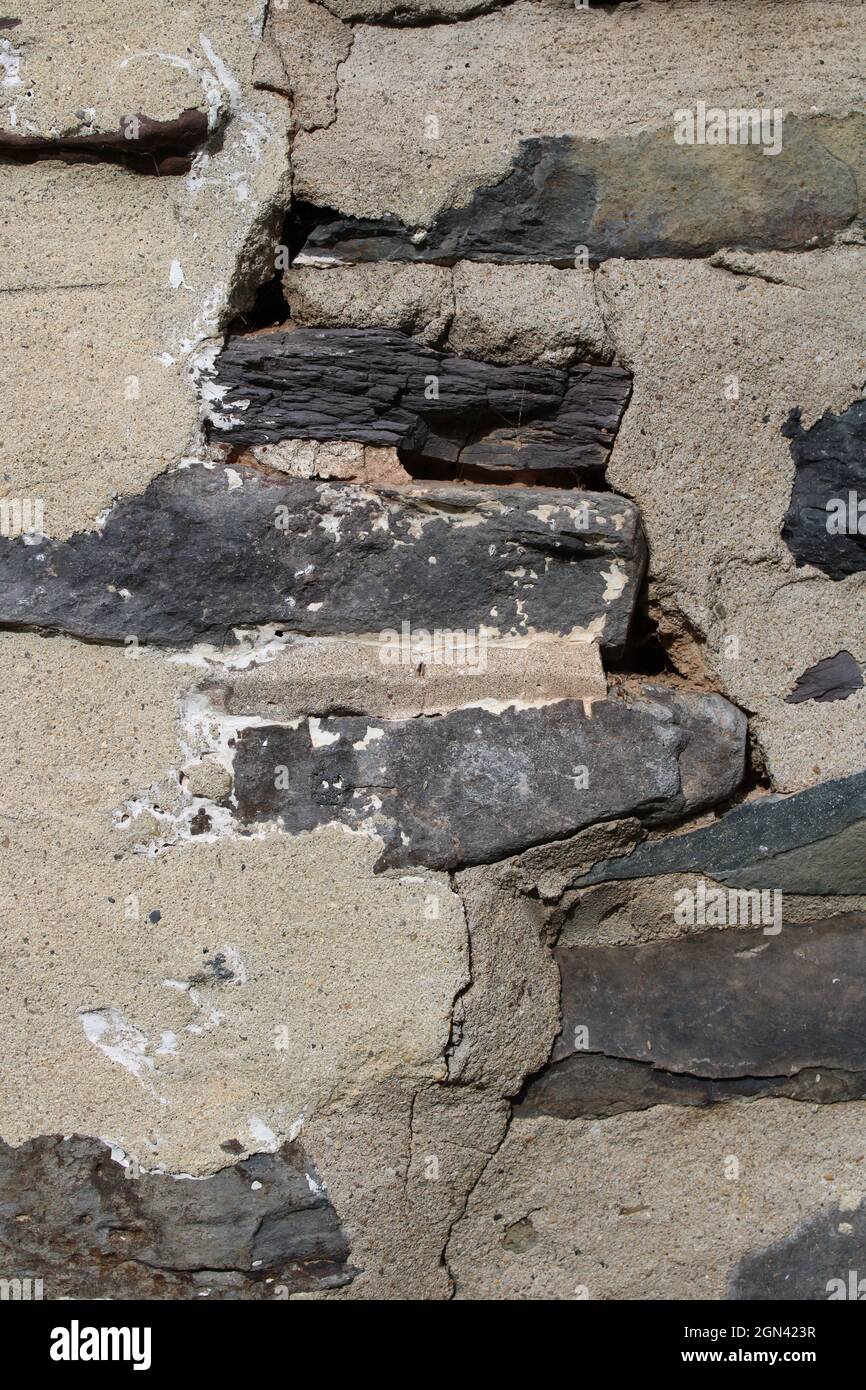 A Crack in a Stone Wall Stock Photo - Alamy