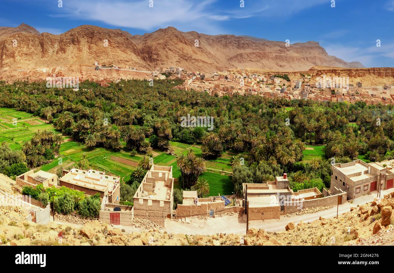 The famous Moroccan canyon Gorges de Toudra and Dades Valley in Tingir ...
