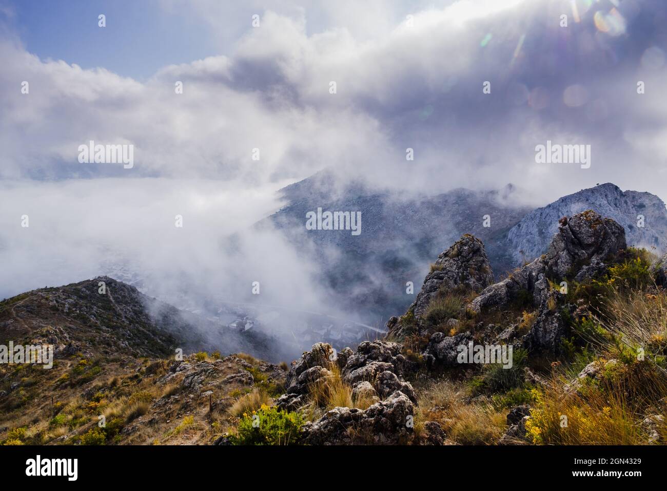 Hiking Tajo de la U, Zafarraya pass, Andalucía, Spain, Europe Stock ...