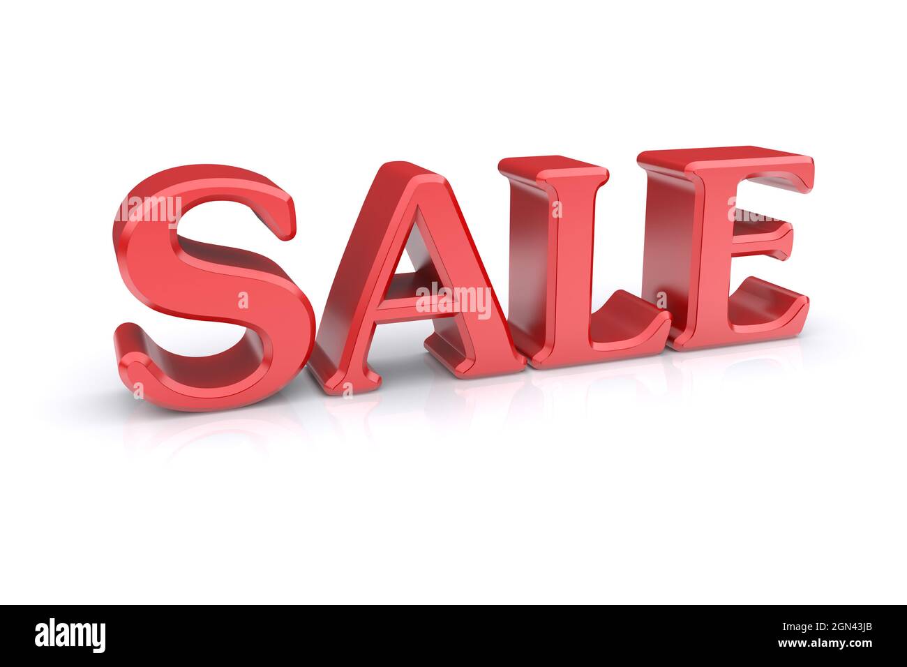 Sale sign on a white background. 3d rendered image Stock Photo - Alamy