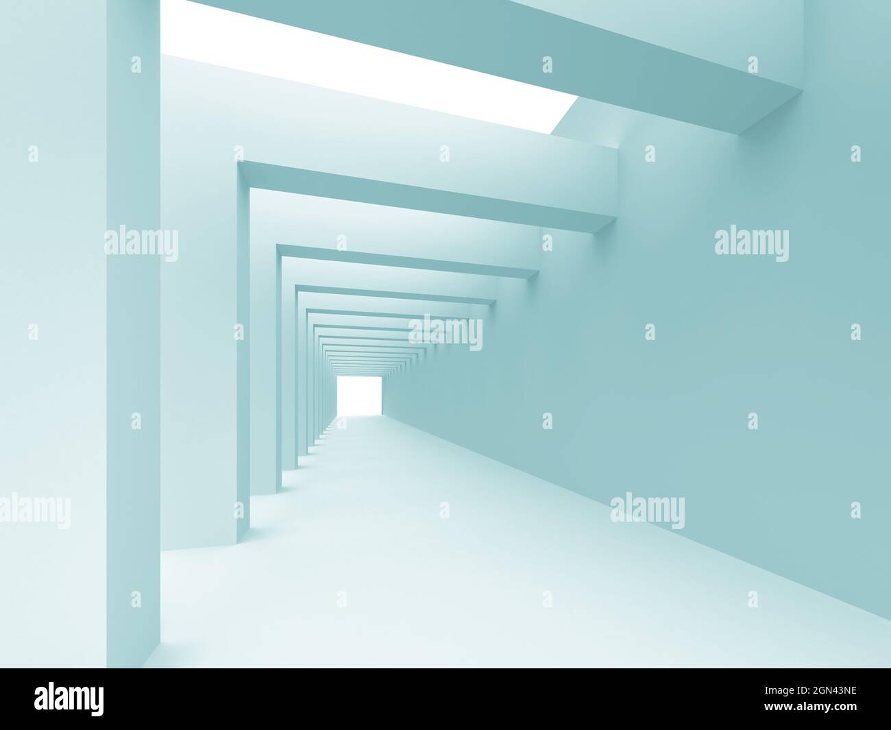 Gallery interior. 3d rendered background image Stock Photo - Alamy