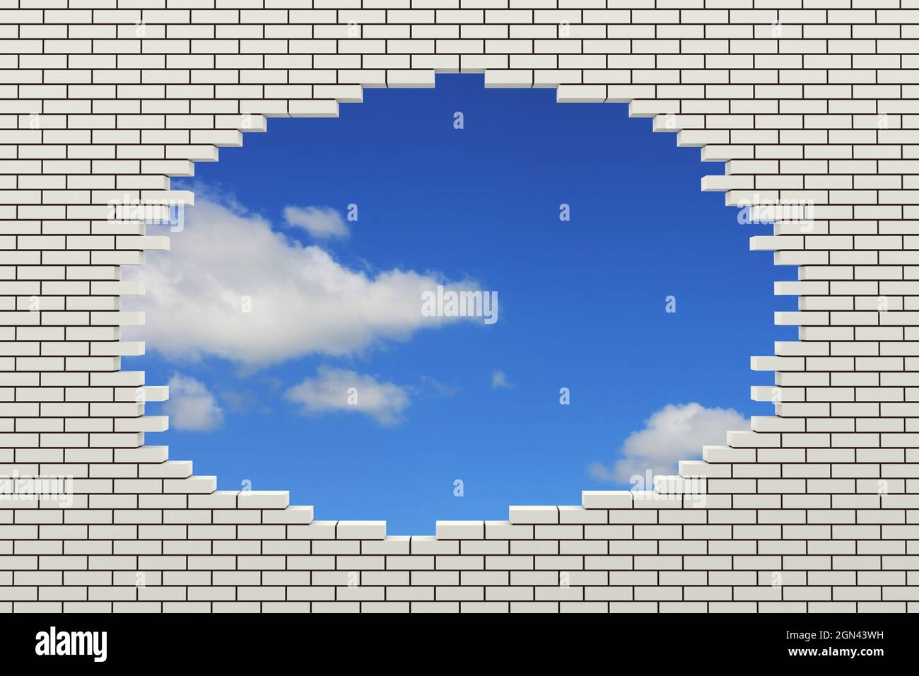 Rendered brick wall hi-res stock photography and images - Alamy